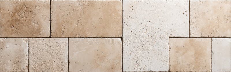 Travertine Tile Texture Background with Natural Beige Stone Pattern in ...