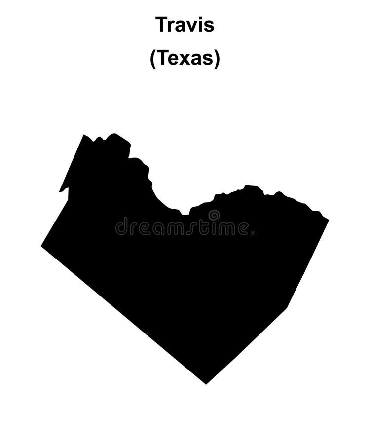 Travis outline map stock illustration. Illustration of isolated - 361794471
