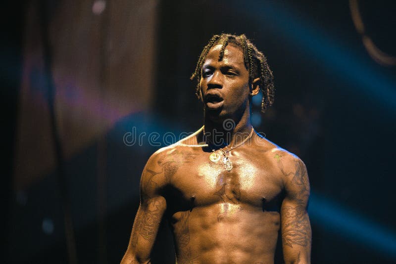 Travis Scott Performing in Moscow Editorial Photo - Image of musician ...