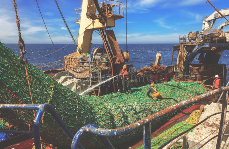 Trawl on board editorial photography. Image of trawl - 50078752