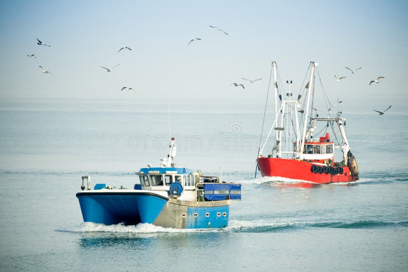 Trawlers stock image. Image of coast, food, maritime - 19552523