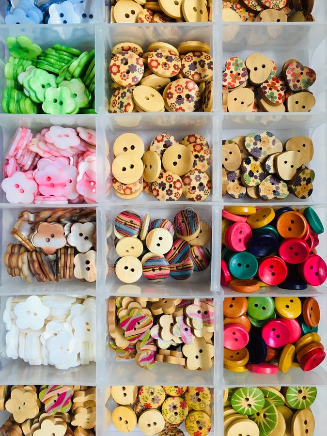 Assorted Buttons Background with Copyspace Stock Photo - Image of ...