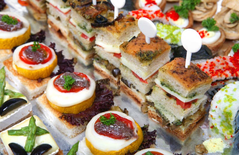 Gourmet canapes stock photo. Image of gourmet, dining - 8914458
