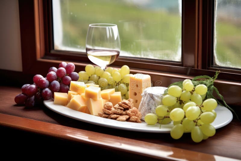 Luxury Cheese Platter on a Ships Deck Table Stock Image - Image of ...
