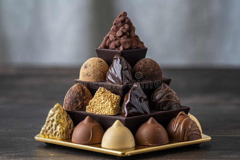 Assorted Chocolate Sweets from Different Types of Chocolate Stock ...