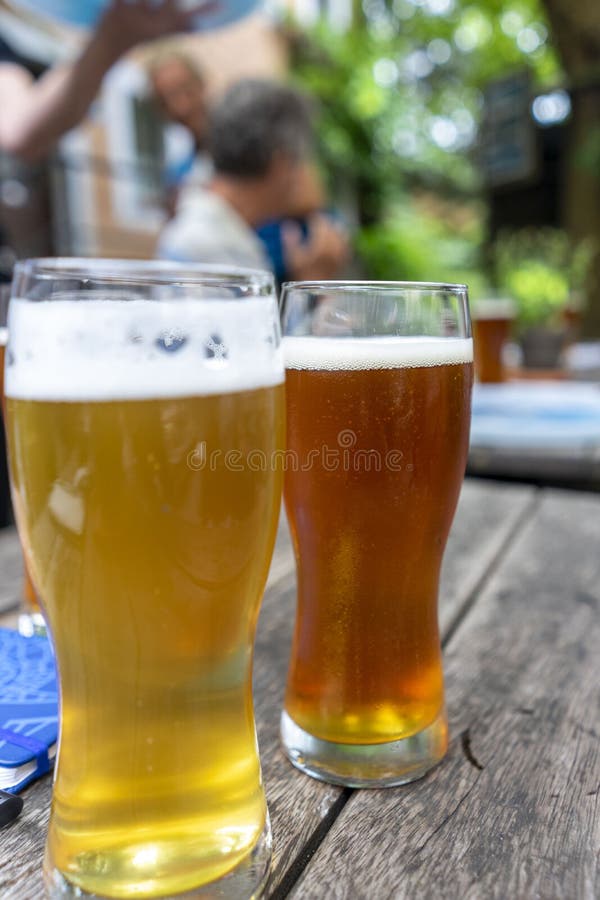 Tray of Beers - Lagers in Germany Stock Photo - Image of lager, draught ...