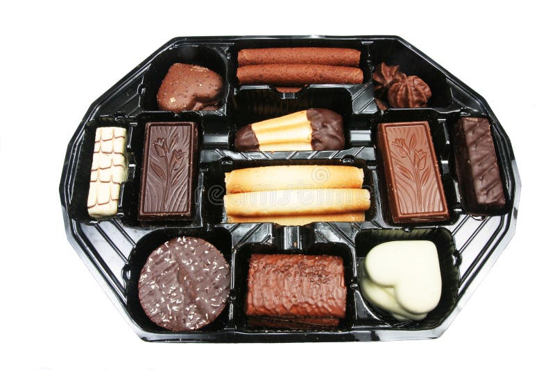 Tray of biscuits stock photo. Image of dark, packaging - 7301972