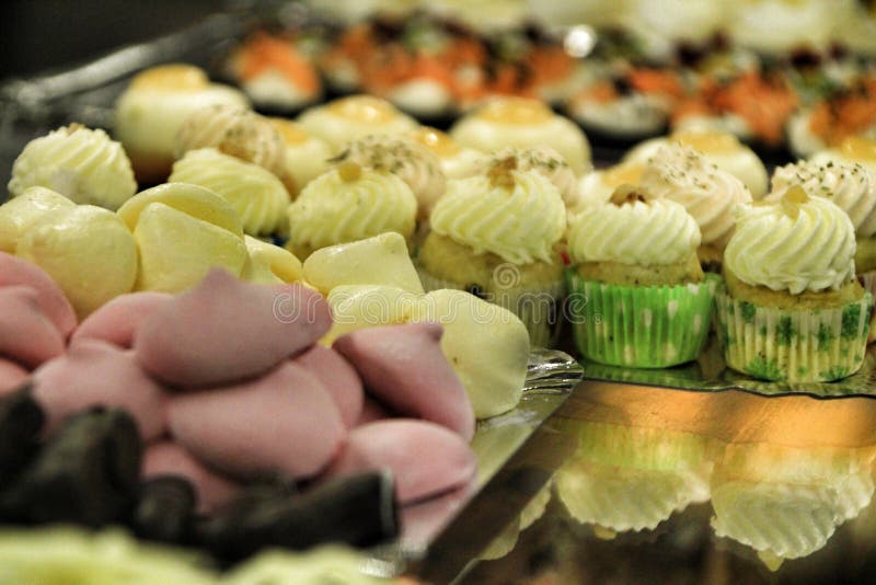 Tray of Cakes and Sweets in a Pastry Shop Stock Image - Image of candy ...