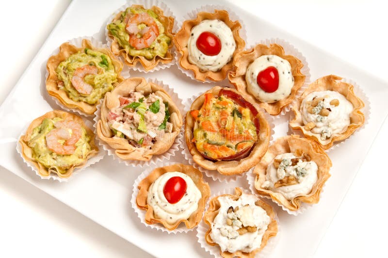 Tray of canapes stock photo. Image of buffet, antipasto - 14016820