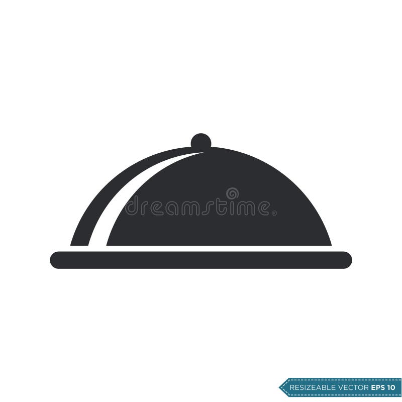 Tray Dish Food Service Icon Vector Template Illustration Design Stock ...