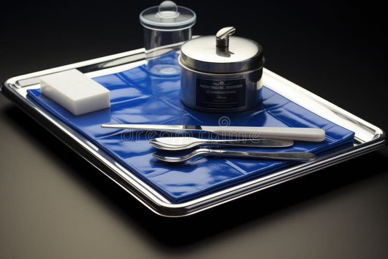 A Tray Featuring a Knife, Spoon, and Container, Offering a Complete ...