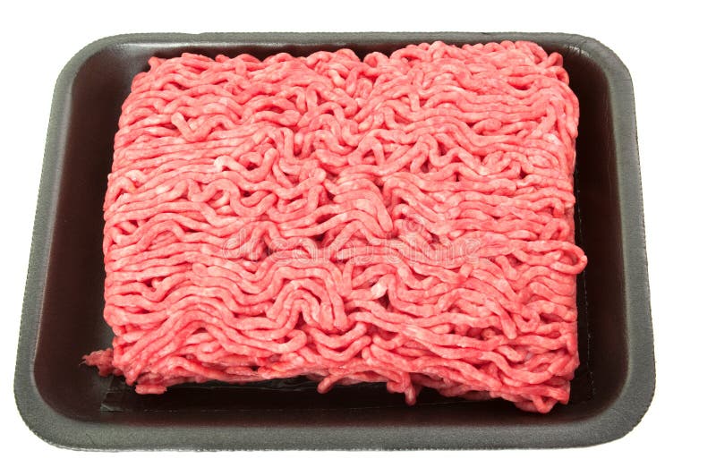 A Tray of Fresh Lean Ground Beef Stock Photo - Image of close, detail ...