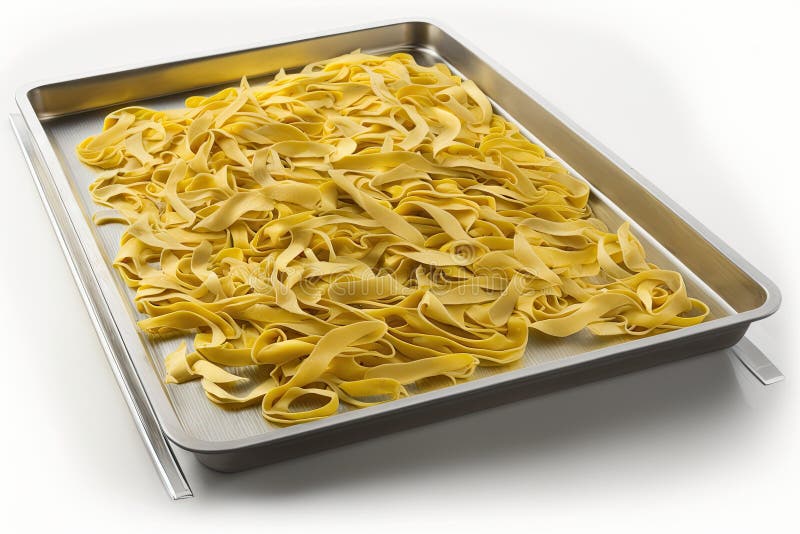 Tray of Freshly Cooked Dry Pasta, Ready To Be Enjoyed Stock Image ...