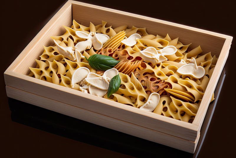 Tray of Freshly Cooked Dry Pasta, Ready To Be Enjoyed Stock Image ...
