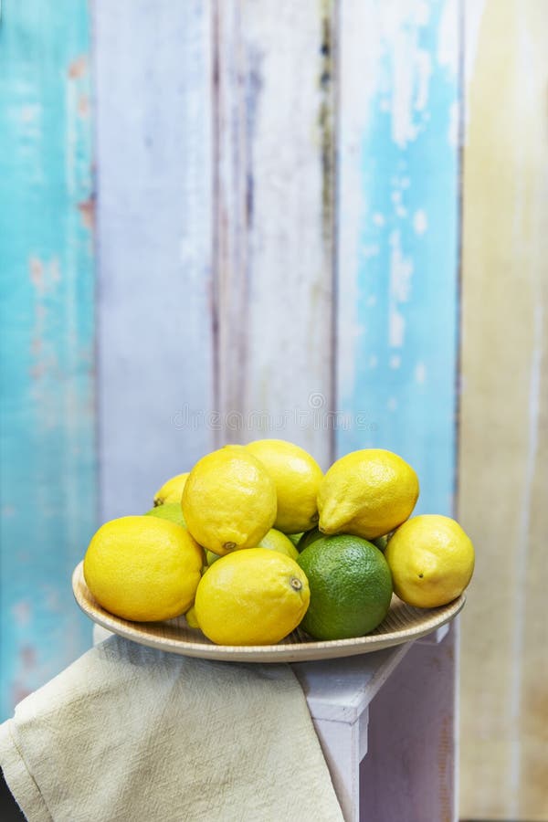 A Tray Full of Lemons and Limes Stock Photo - Image of slice ...