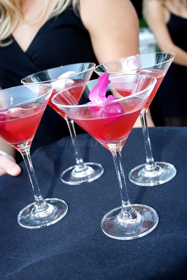 Tray Full of Martini S Being Served Stock Photo - Image of aperitif ...