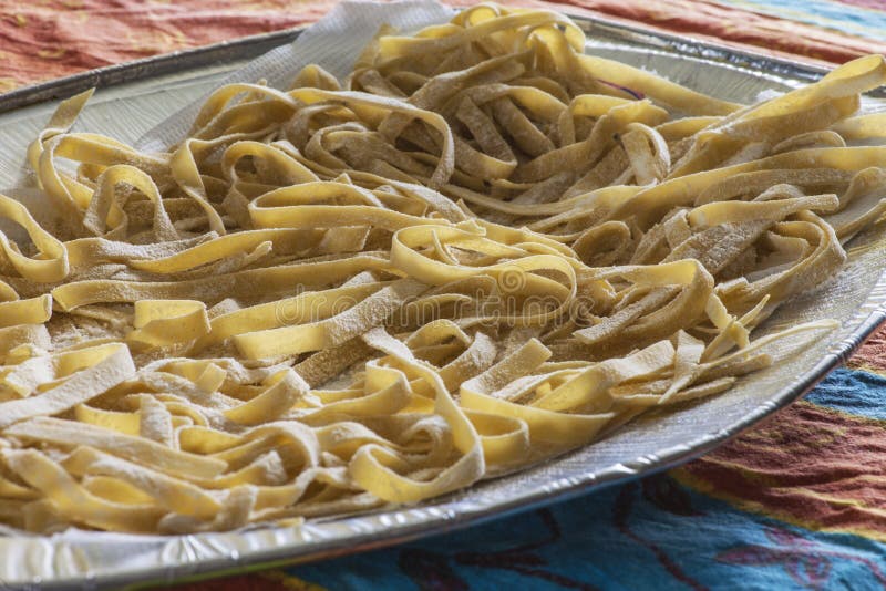 Tray with homemade pasta stock image. Image of bologna - 50801427