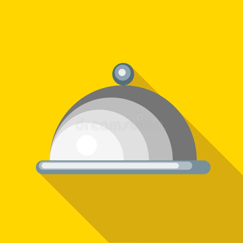 Tray with Lid Icon, Flat Style Stock Vector - Illustration of flatware ...