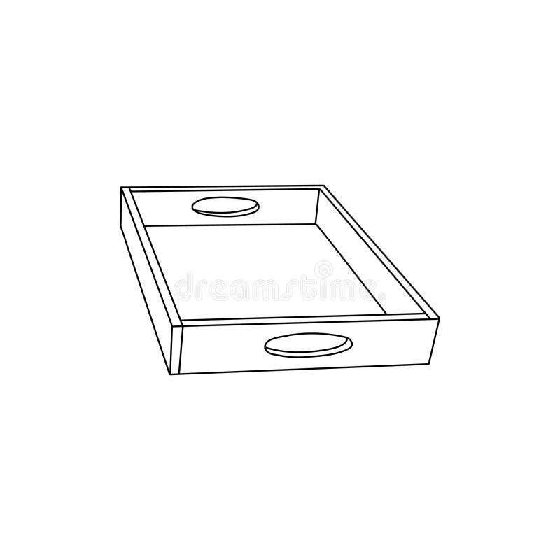 Rectangle Tray Outline Stock Illustrations – 94 Rectangle Tray Outline ...