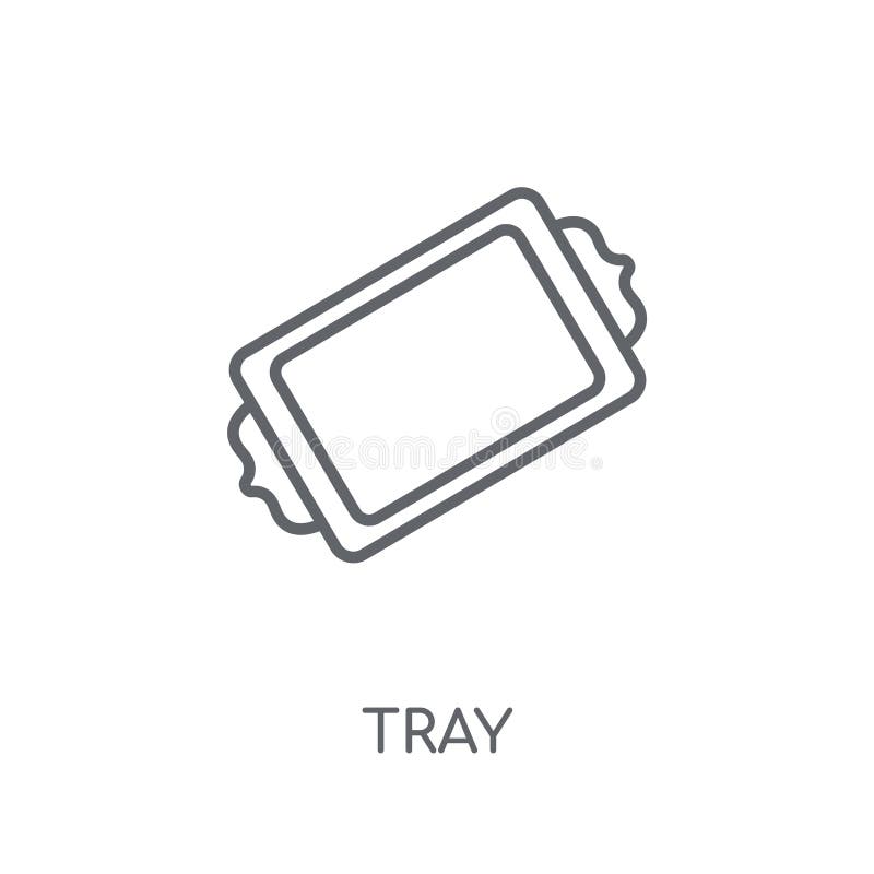 Tray Linear Icon. Modern Outline Tray Logo Concept on White Back Stock ...