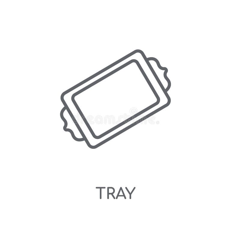 Tray Linear Icon. Modern Outline Tray Logo Concept on White Back Stock ...