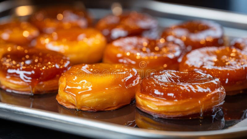 Tray Mini French Tarte Tatin Stock Illustration - Illustration of ...