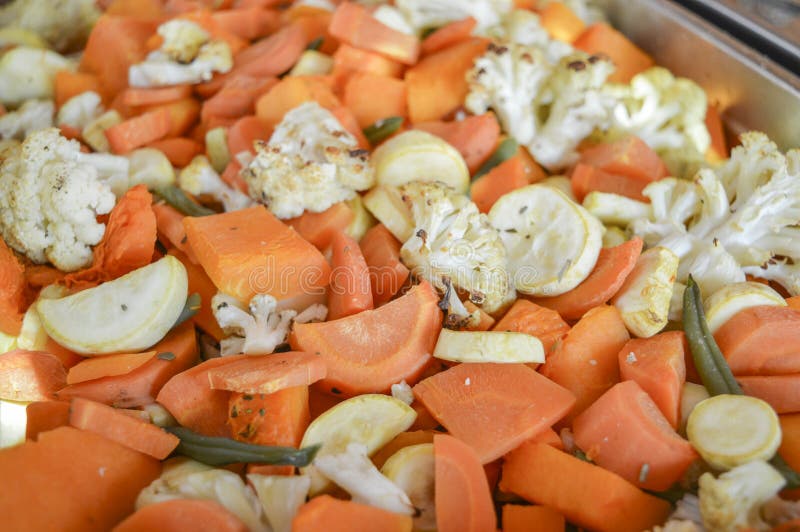 Tray of Mixed Sauteed Vegetables at Buffet Stock Photo - Image of lemon ...