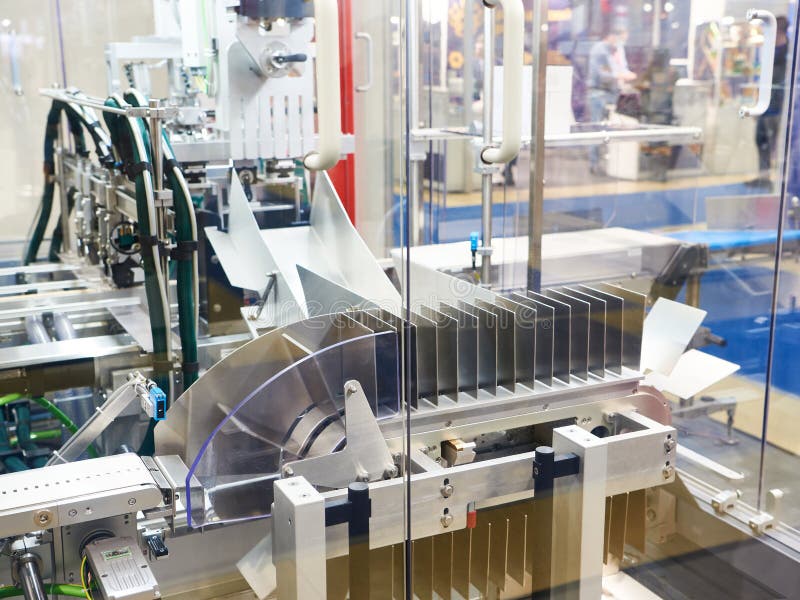 Tray packer machine stock photo. Image of line, tray - 240030654