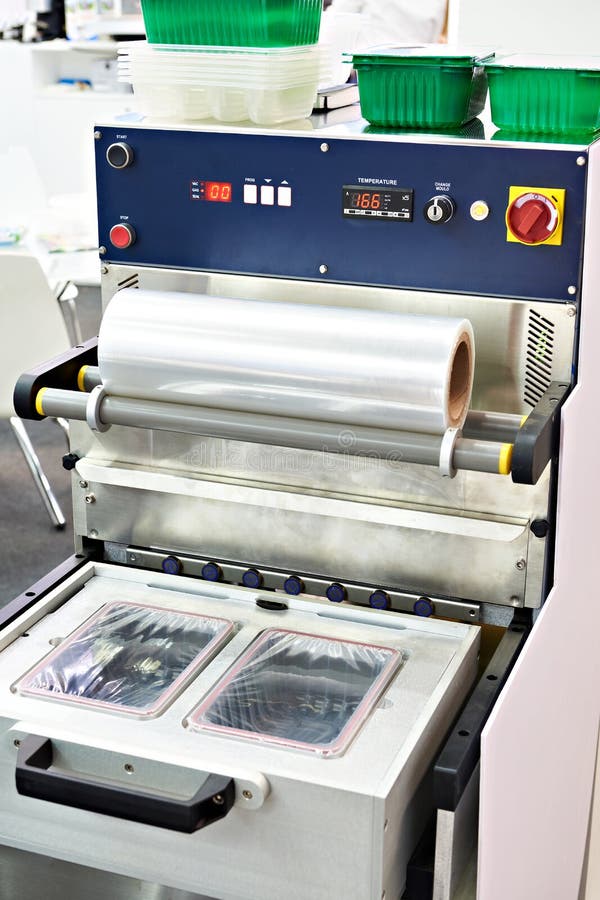 Tray Packing System Machine Stock Image - Image of pack, packaging ...