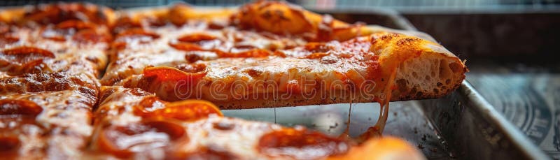A Tray of Pizza Where Each Cheese Stretch is a Bridge To a Bite of ...
