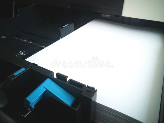 Tray of Printer for Input the Paper. Stock Photo - Image of printer ...