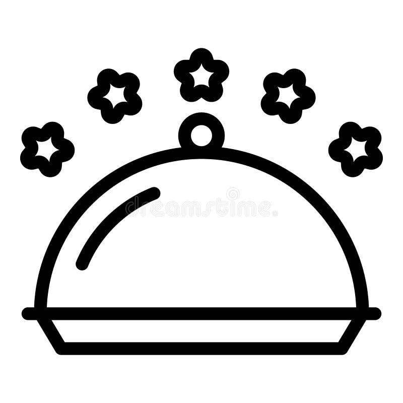 Tray Restaurant Icon Outline Vector. Work Meal Stock Vector ...