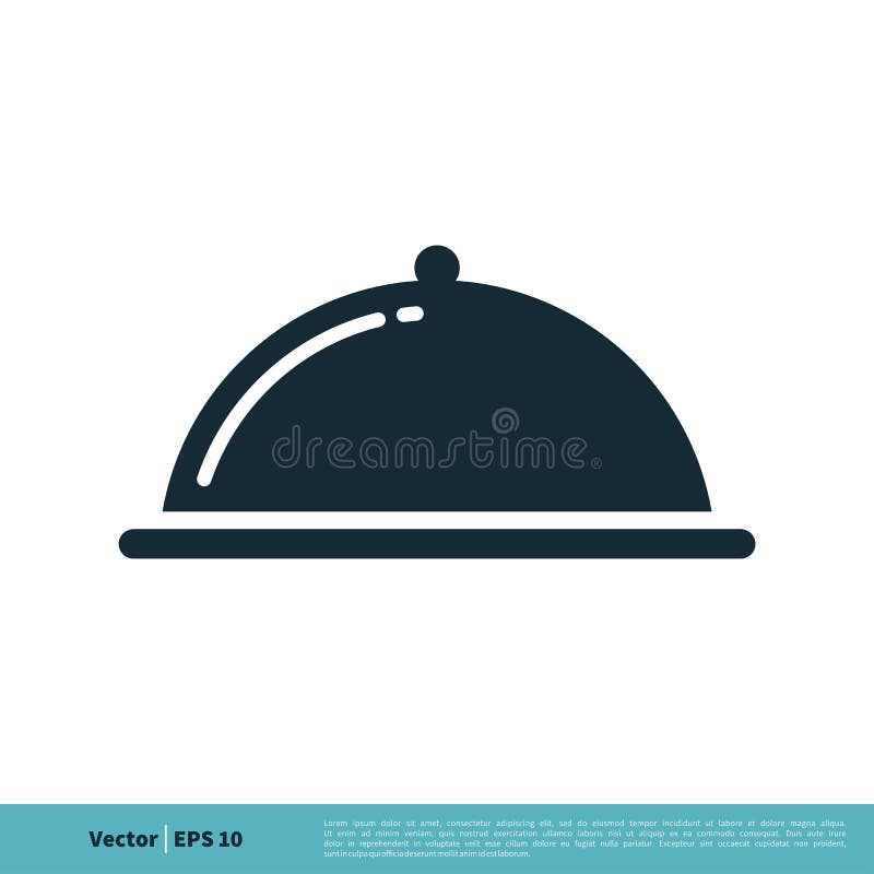 Tray Restaurant Icon Vector Logo Template Illustration Design. Vector ...