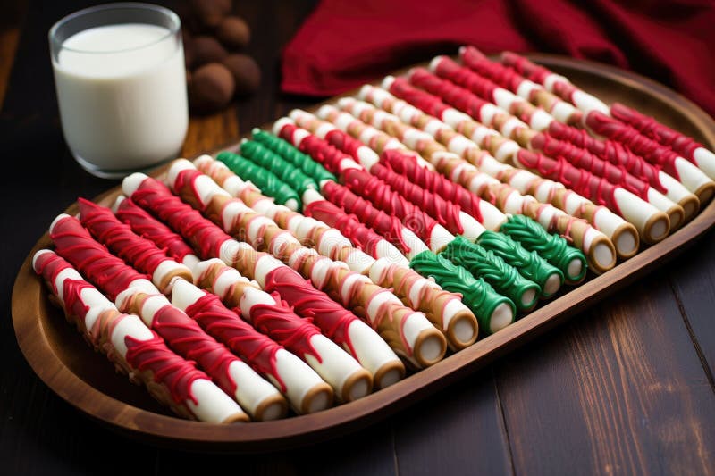 Tray of Shaped Cookies with Red, Green, and White Icing Tubes beside ...