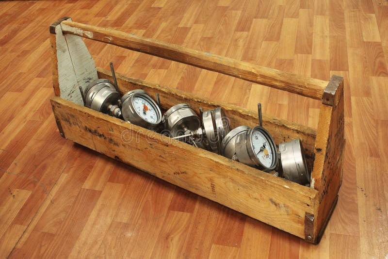 Tray with thermometers. stock image. Image of science - 21902309