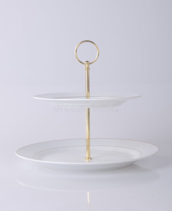 Tray or Two Tier Serving Tray on a Background. Stock Image - Image of ...