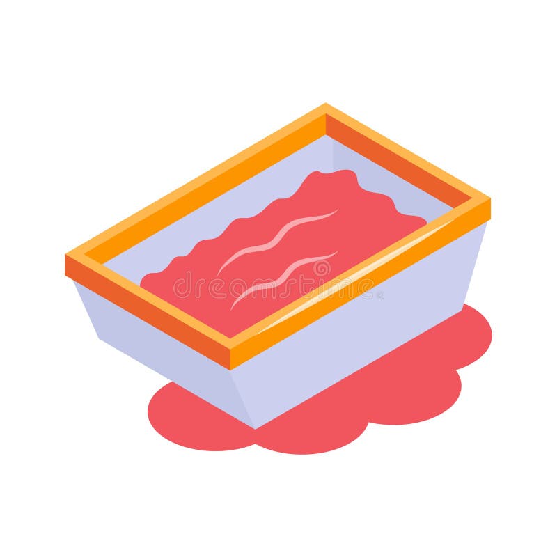 A Tray Used for Paint Mixing, Isometric Icon of Paint Mixing Stock ...