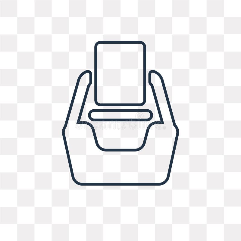 Tray with Cover Vector Icon Isolated on Transparent Background, Stock ...