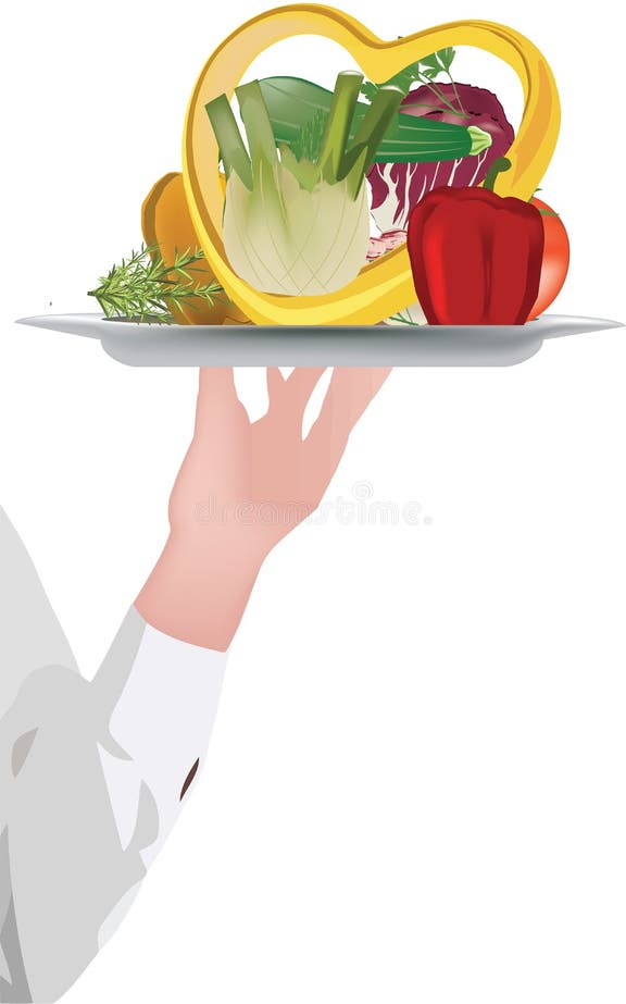 Tray and Vegetable Service with Love- Stock Vector - Illustration of life, healthy: 264585213