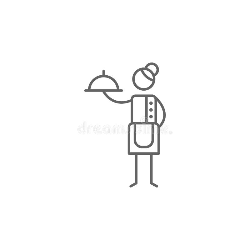Line Drawing Waitress Stock Illustrations – 276 Line Drawing Waitress ...