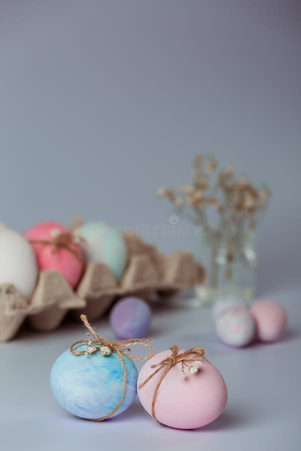 Two Eggs. Decorating Eggs. Easter is Coming Soon. Stock Image - Image ...