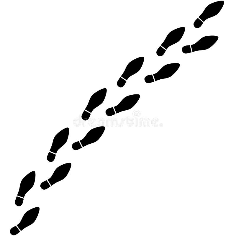 Trazos De Pasos De Paso. Ilustración Vectorial Ilustración del Vector ...