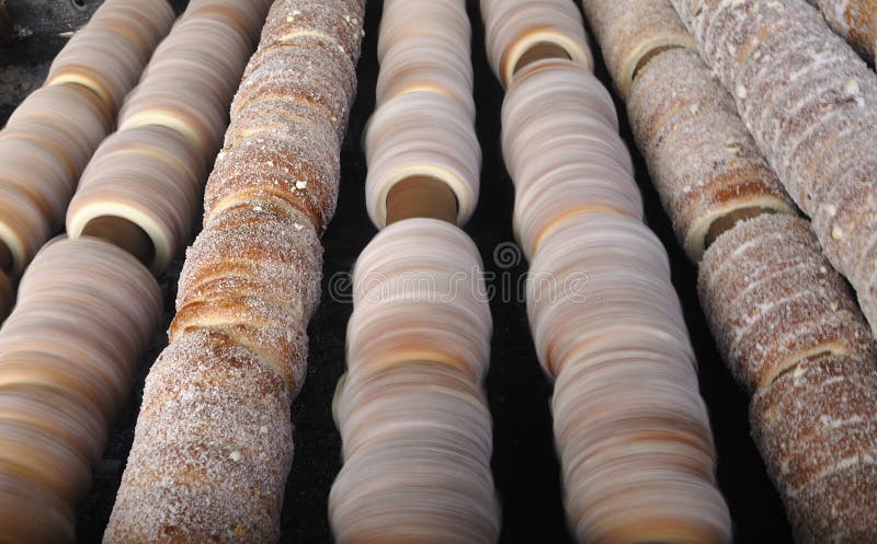 Trdlo - Trdelnik - Czech Delicacy. Stock Image - Image of cook, sweet ...