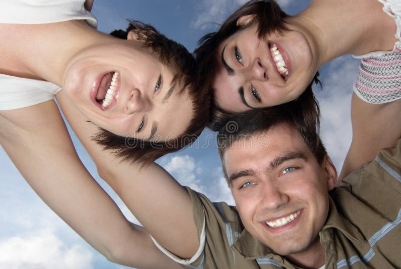 Tre amici fotografia stock. Immagine di successo, felicità - 5192170