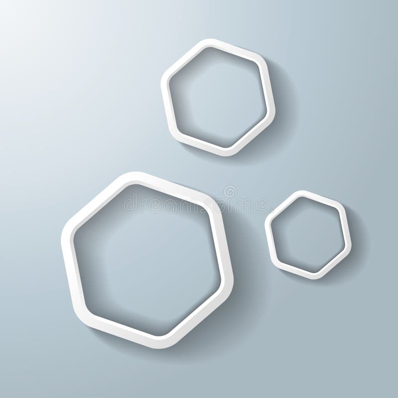 Esagono Bianco Ring Bubbles Illustrazione Vettoriale - Illustrazione di ...