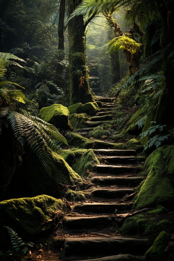 Treacherous Path: a Challenging Journey through Natures Obstacles Stock ...