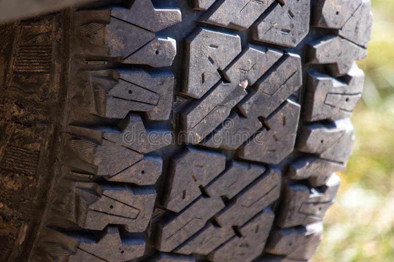 The Tread of an All-terrain Tire Stock Image - Image of blocks ...