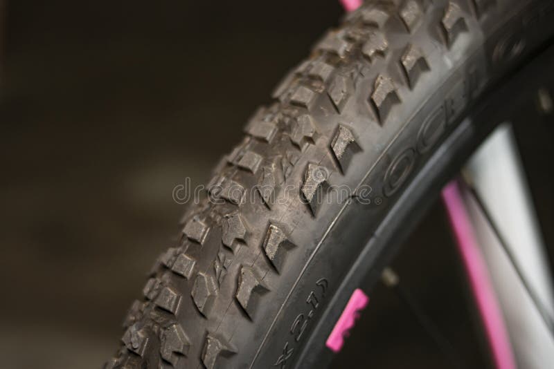 Tread of a Mountain Bike`s Wheel Stock Image - Image of competition ...