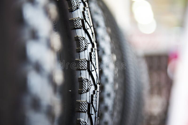 Tread Pattern Bicycle Tires Stock Photo - Image of tire, size: 139985500
