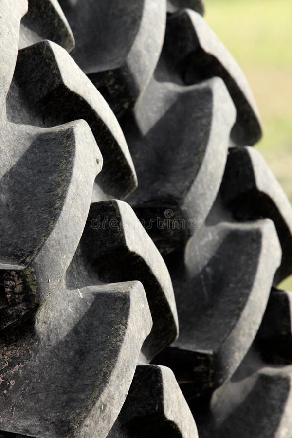 The Tread Pattern on Tractor Tires. Stock Photo - Image of deep ...